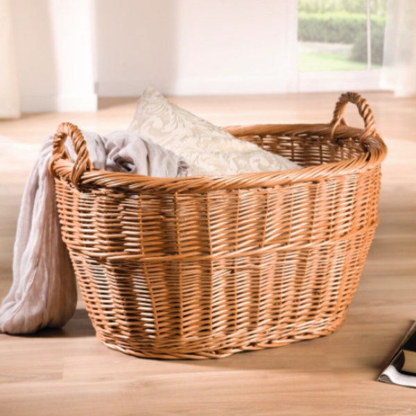 Large Wicker Basket - Etsy