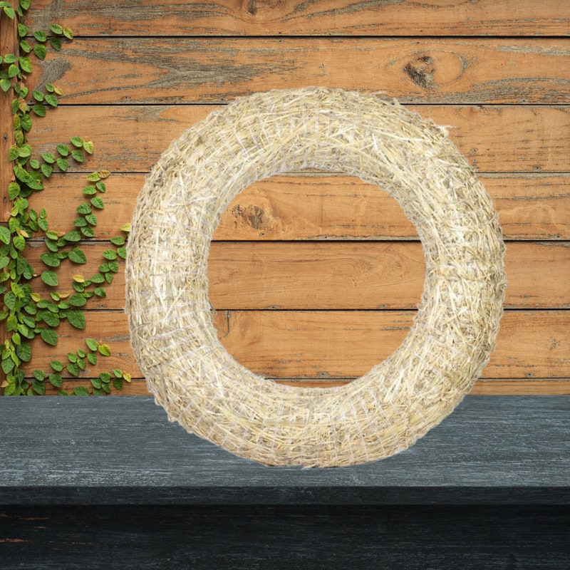 Straw Wreath - Etsy