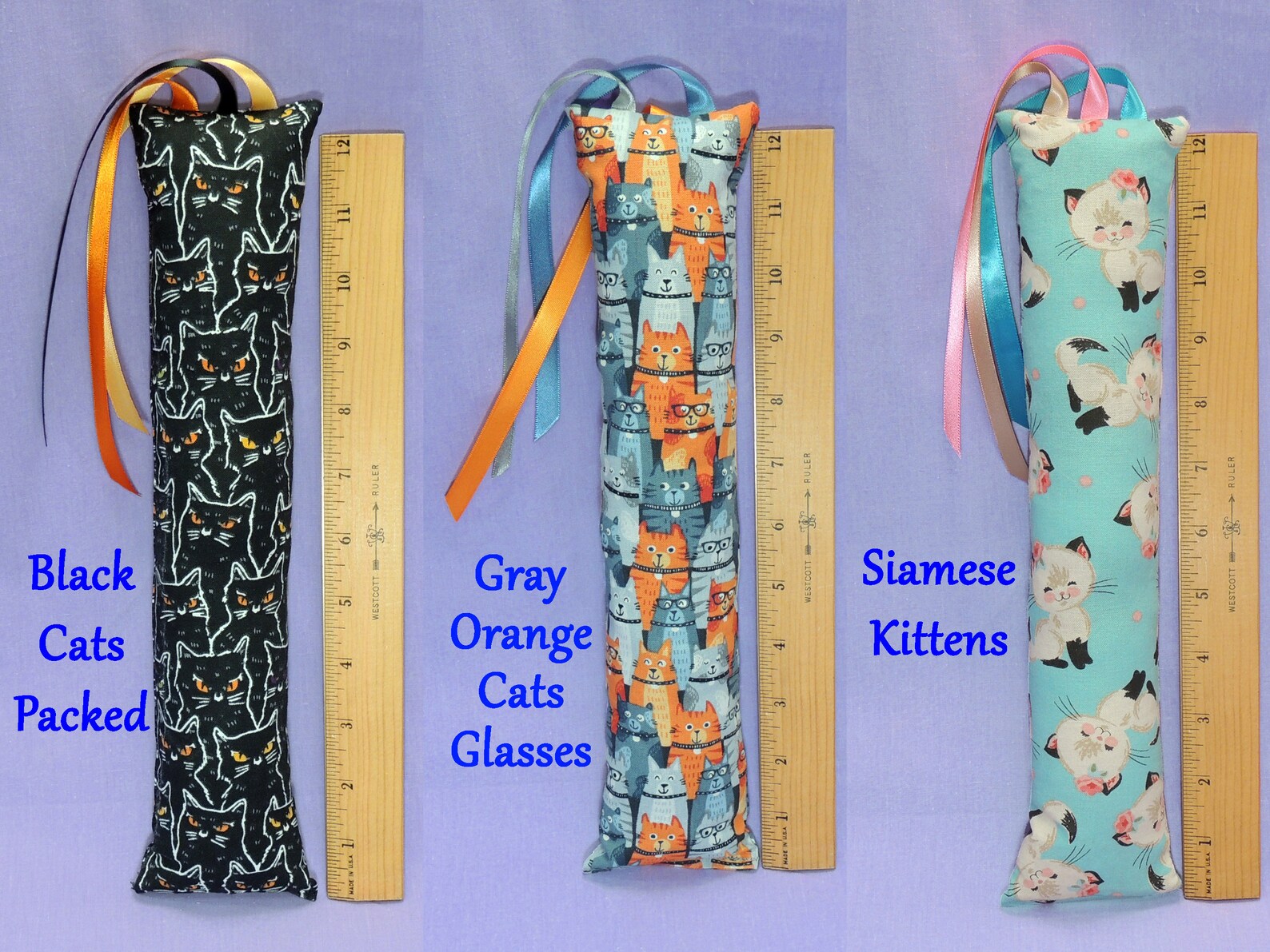 Large Cat Kicker Toy With Ribbons. 12 to 13 Long. Quality Catnip Silver ...