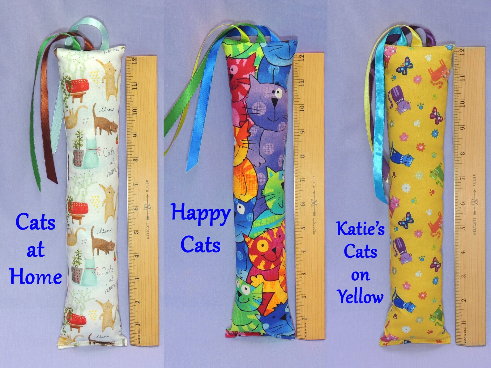 Large Cat Kicker Toy With Ribbons. 12 to 13 Long. Quality Catnip Silver ...