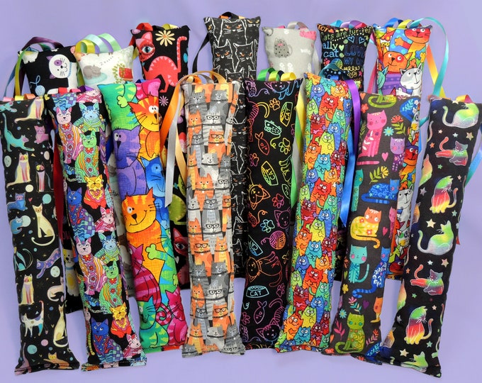 Large Cat Kicker Toy With Ribbons. 12 to 13 Long. Quality Catnip Silver ...