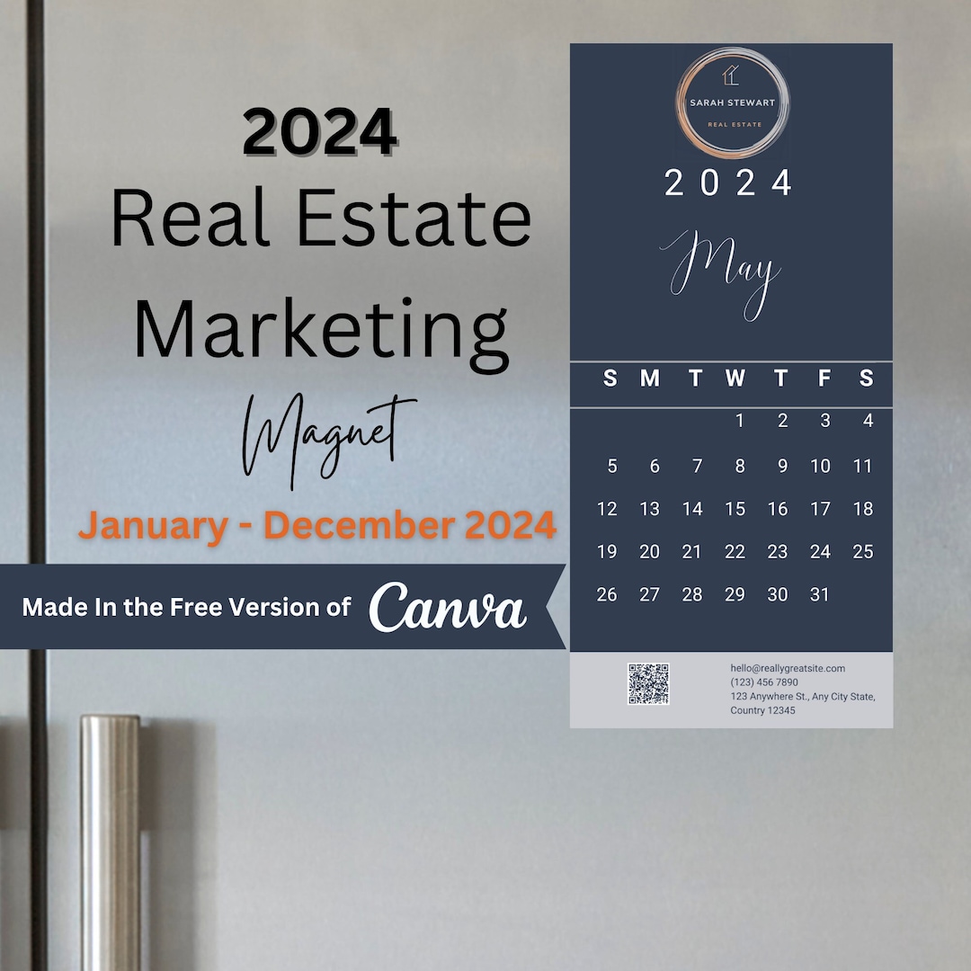 2024 Fridge Calendar Magnet for Marketing Magnets for Fridge Realtor ...