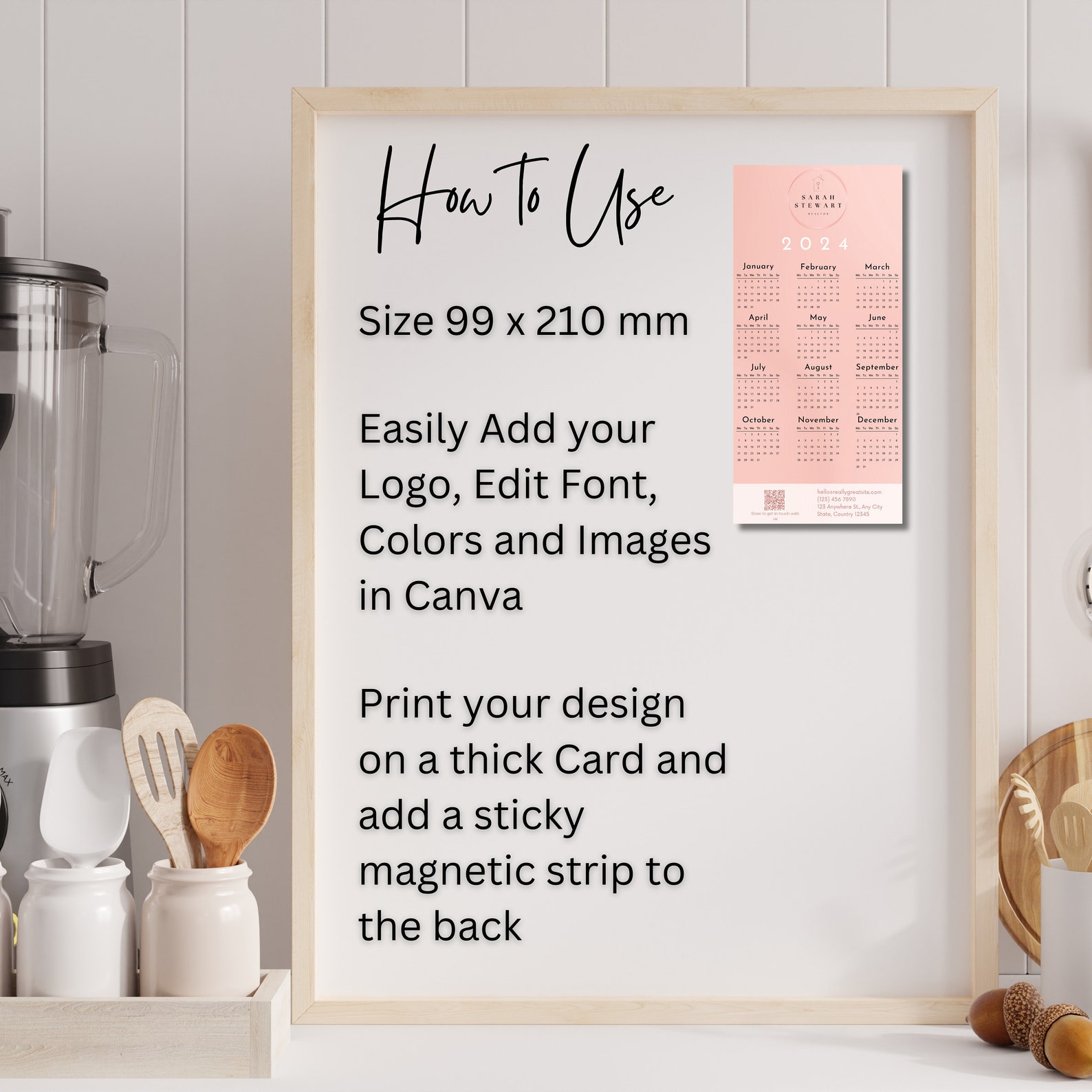 2024 Real Estate Marketing Calendar Magnet for Real Estate Agents ...