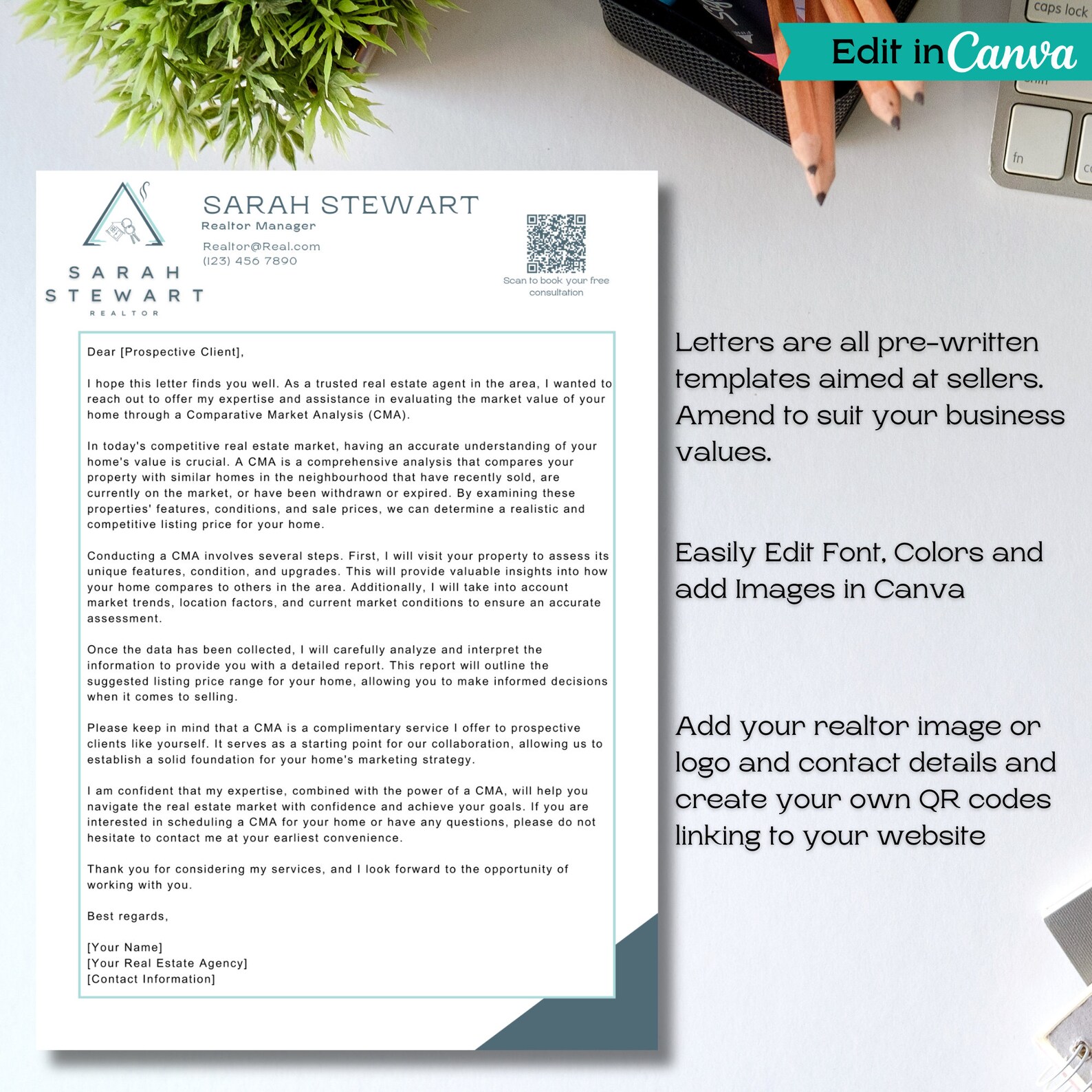 CMA Real Estate Letter, Comparable Market Analysis, Real Estate Cma ...