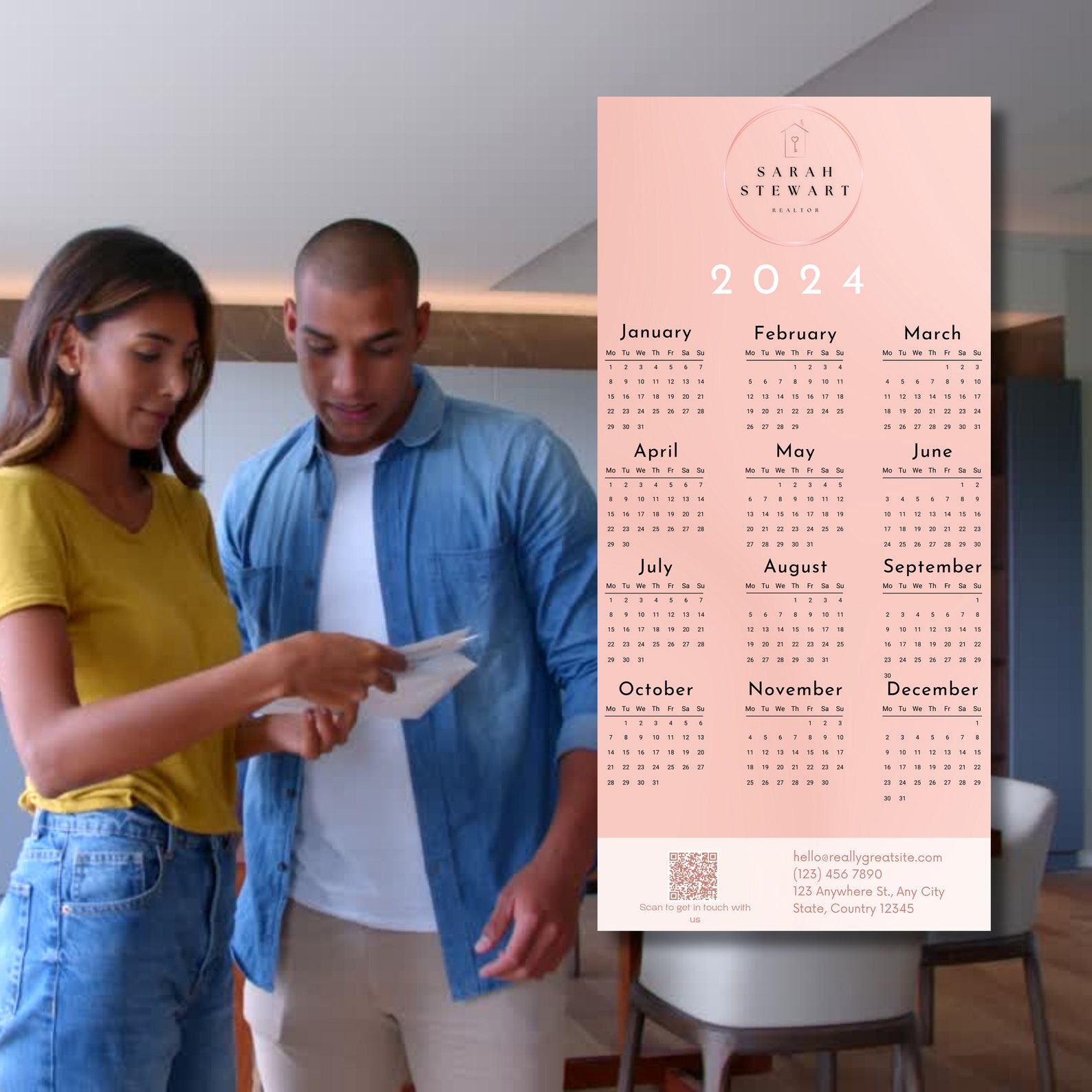 2024 Real Estate Marketing Calendar Magnet for Real Estate Agents ...