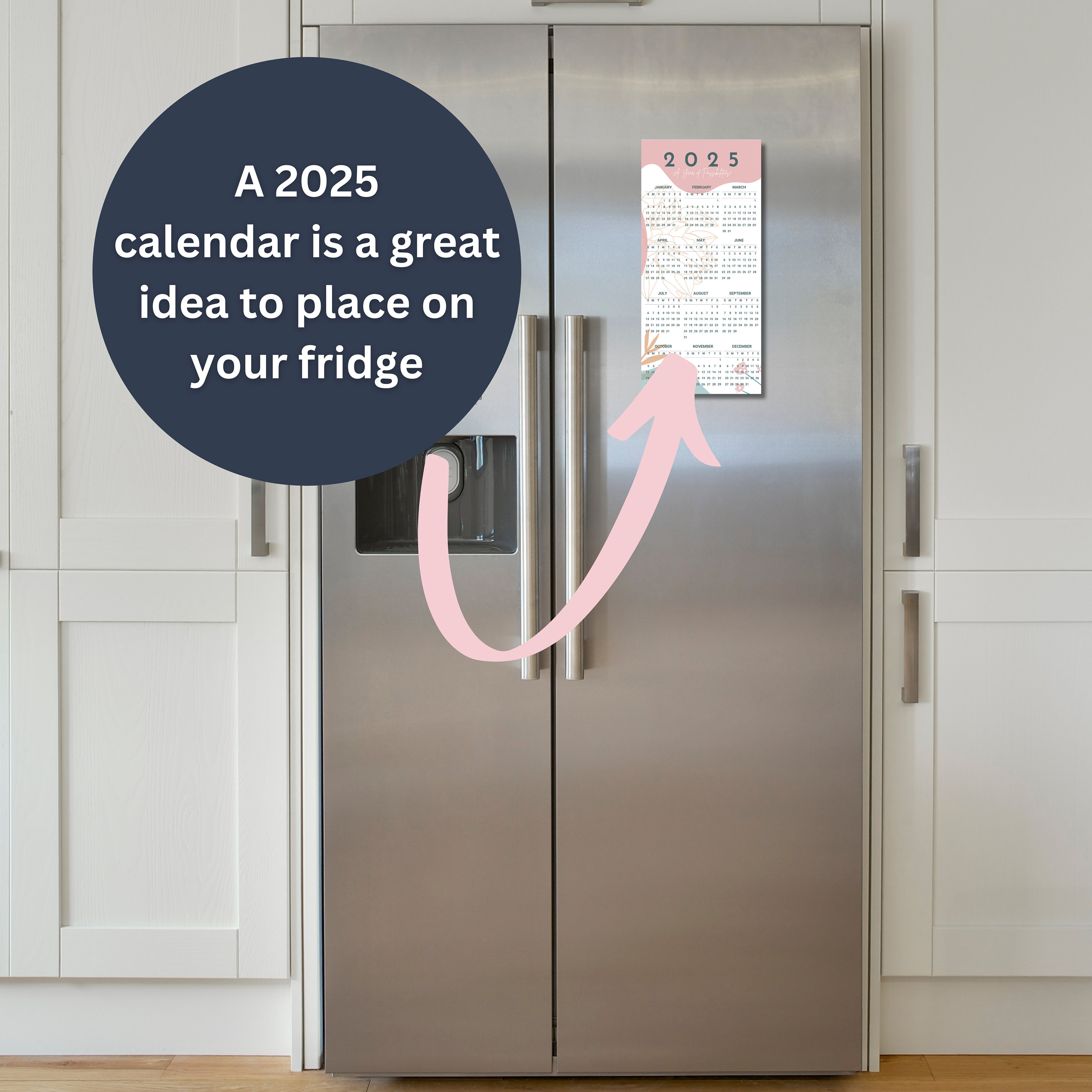 2025 Calendar, Magnetic Calendar for Fridge, Magnetic Fridge Magnet ...