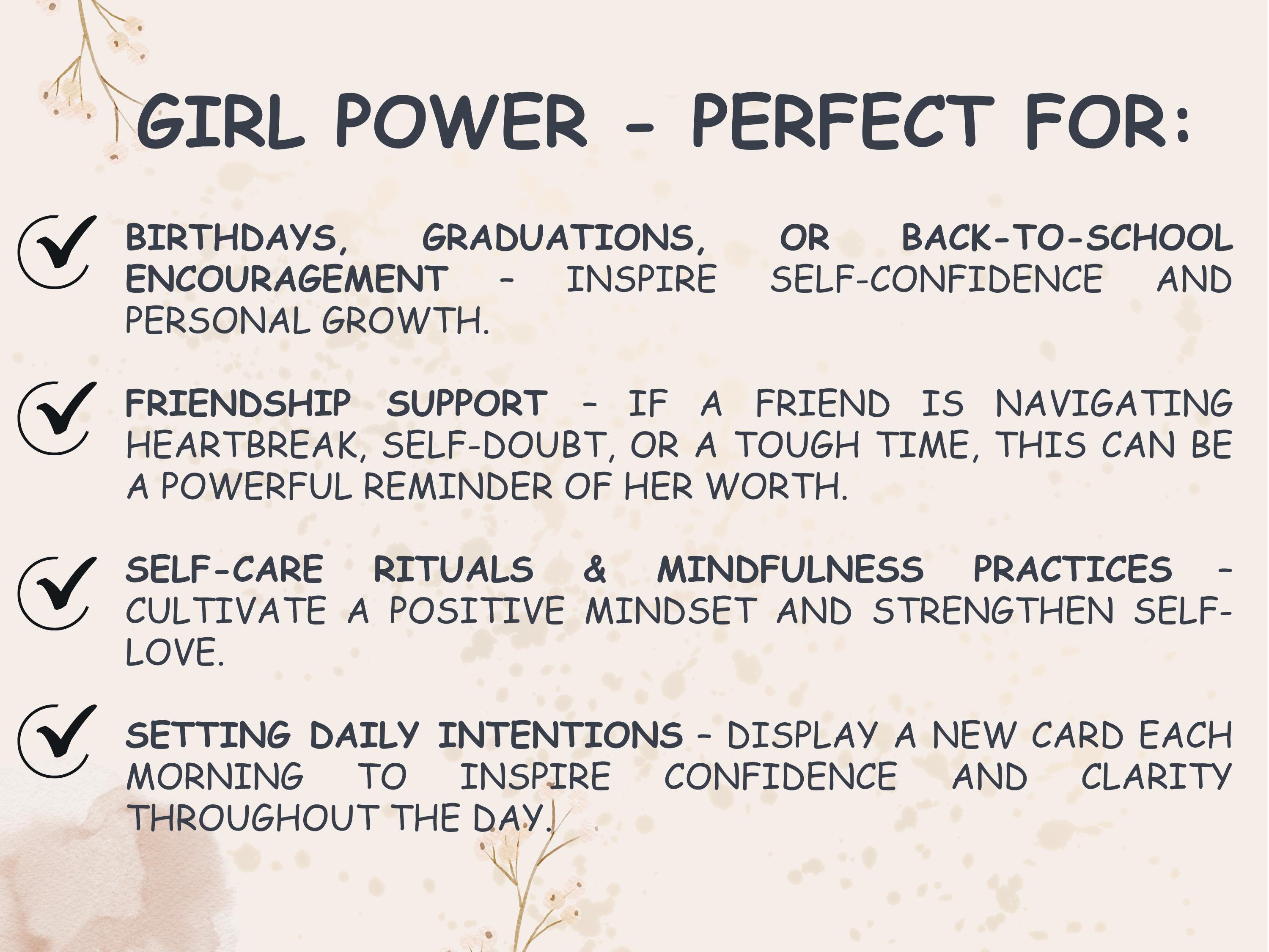 Empowering Affirmation Cards for Girls and Women – Self-love and ...