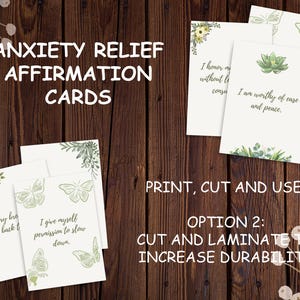 Digital Affirmation Cards for Anxiety Relief | Self-care Daily ...