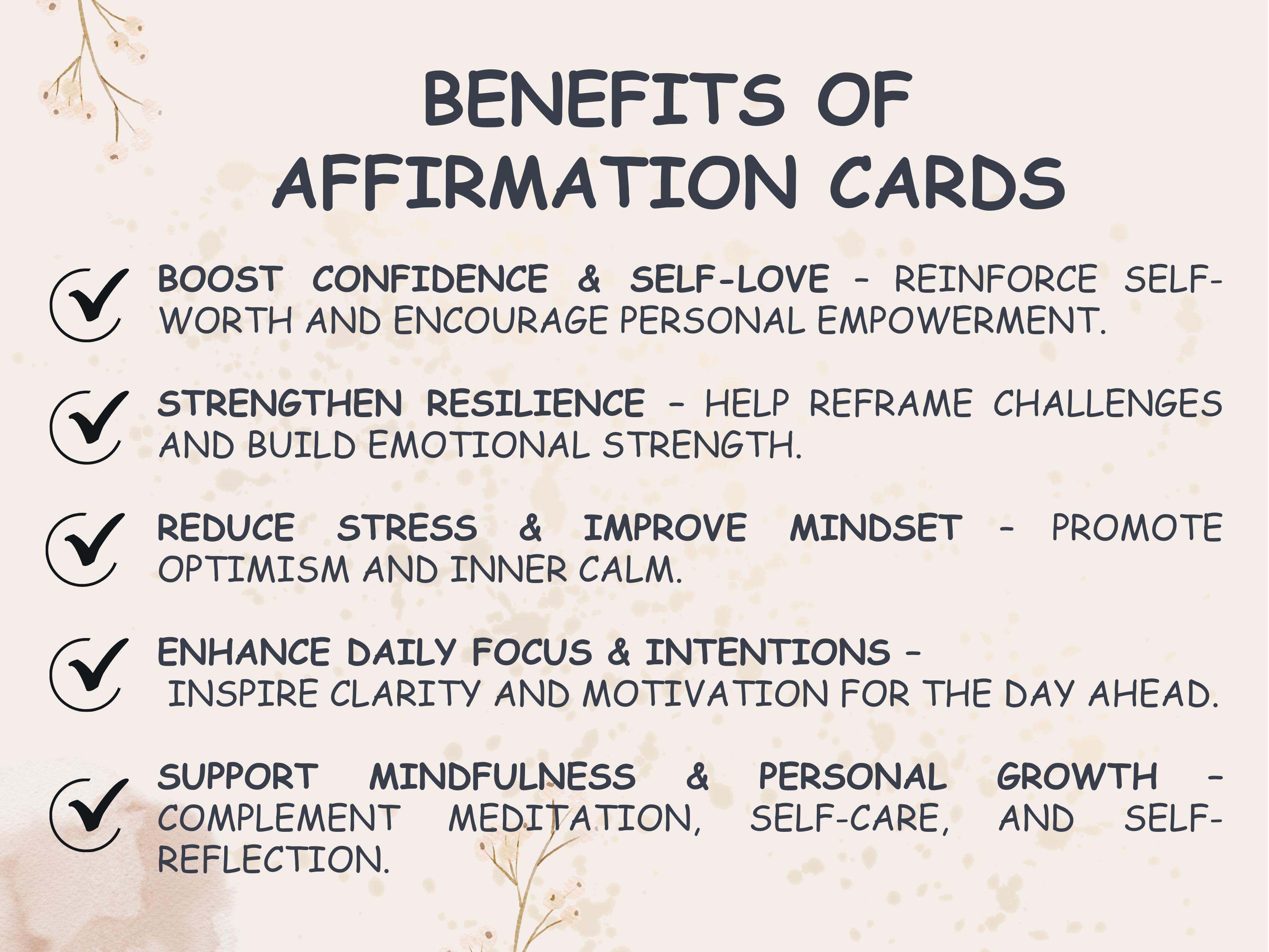 Empowering Affirmation Cards for Girls and Women – Self-love and ...