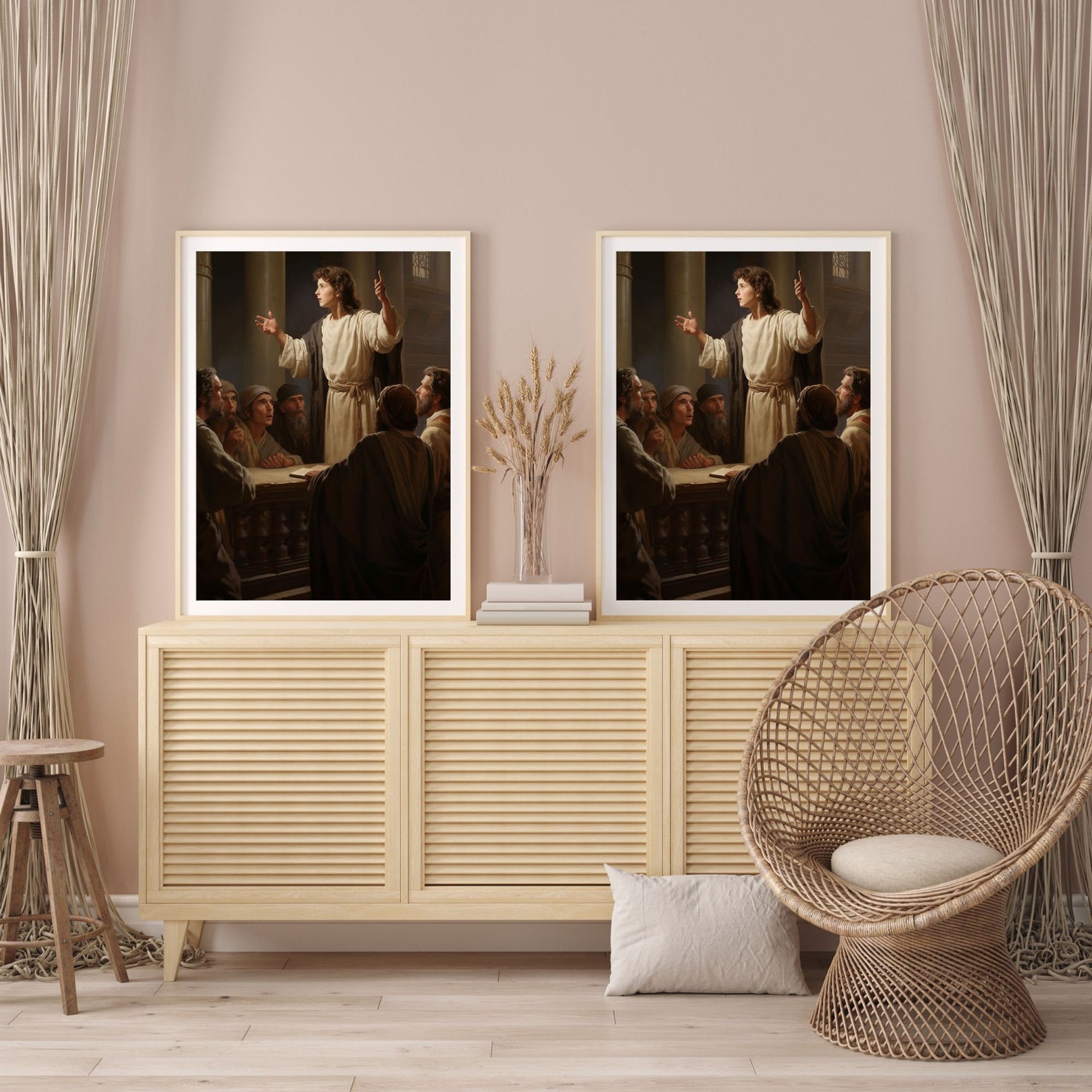 Little Jesus in the Temple Water Color Painting Renaissance Painting ...