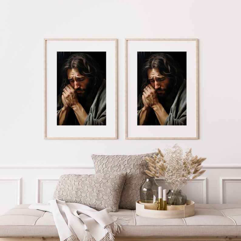 Jesus Wept Jesus Portrait, John 11:35 Digital Print Download ...