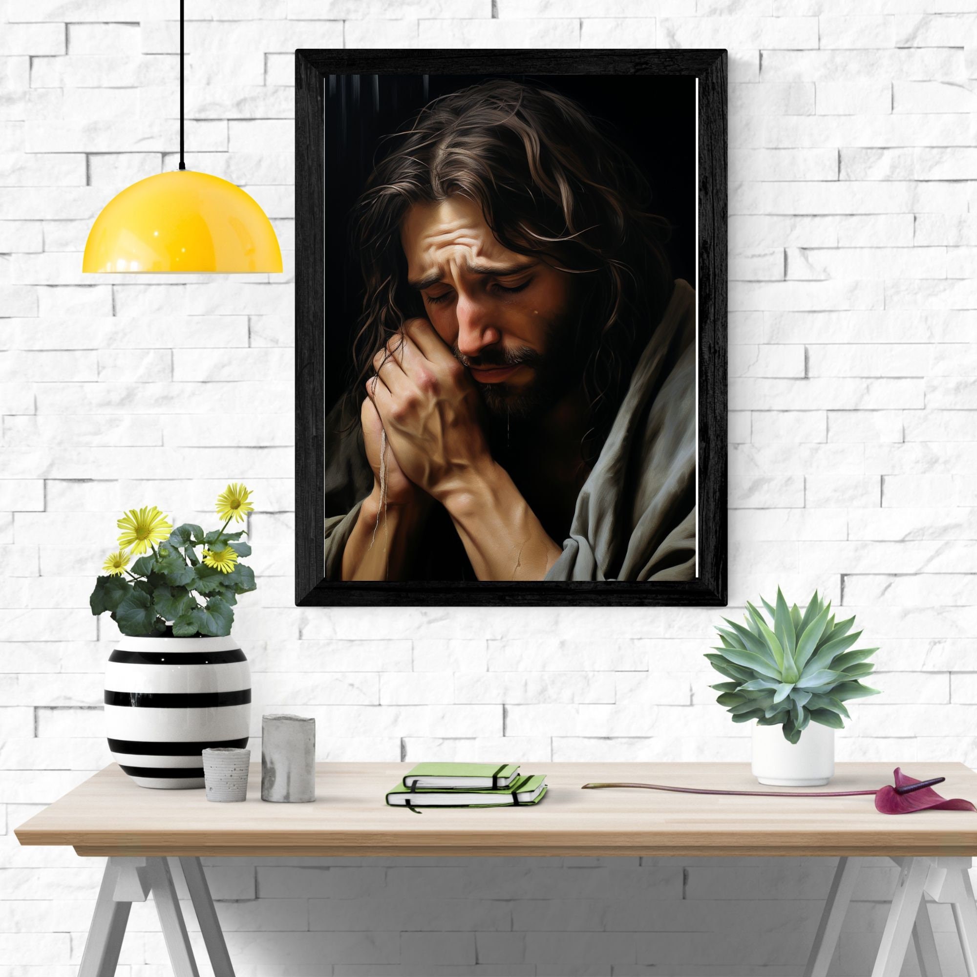 Jesus Wept Jesus Portrait, John 11:35 Digital Print Download ...