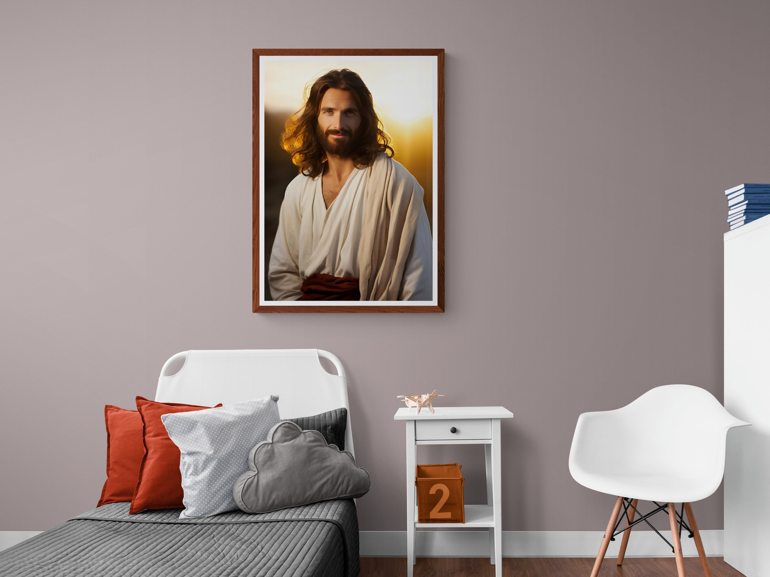 Picture of Jesus Christ Shining Wall Art the Son of God Canvas King of ...