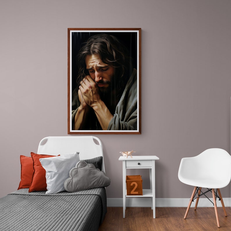 Jesus Wept Jesus Portrait, John 11:35 Digital Print Download ...