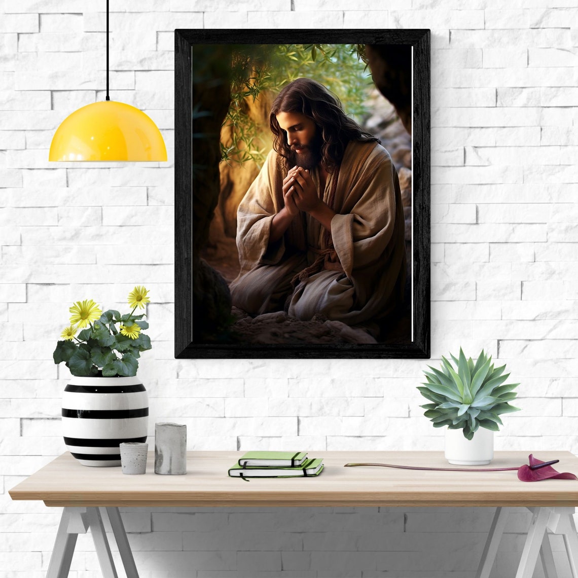 Jesus Pray Yeshua Ids Temple Jesus Painting Pictures of Jesus Jesus ...