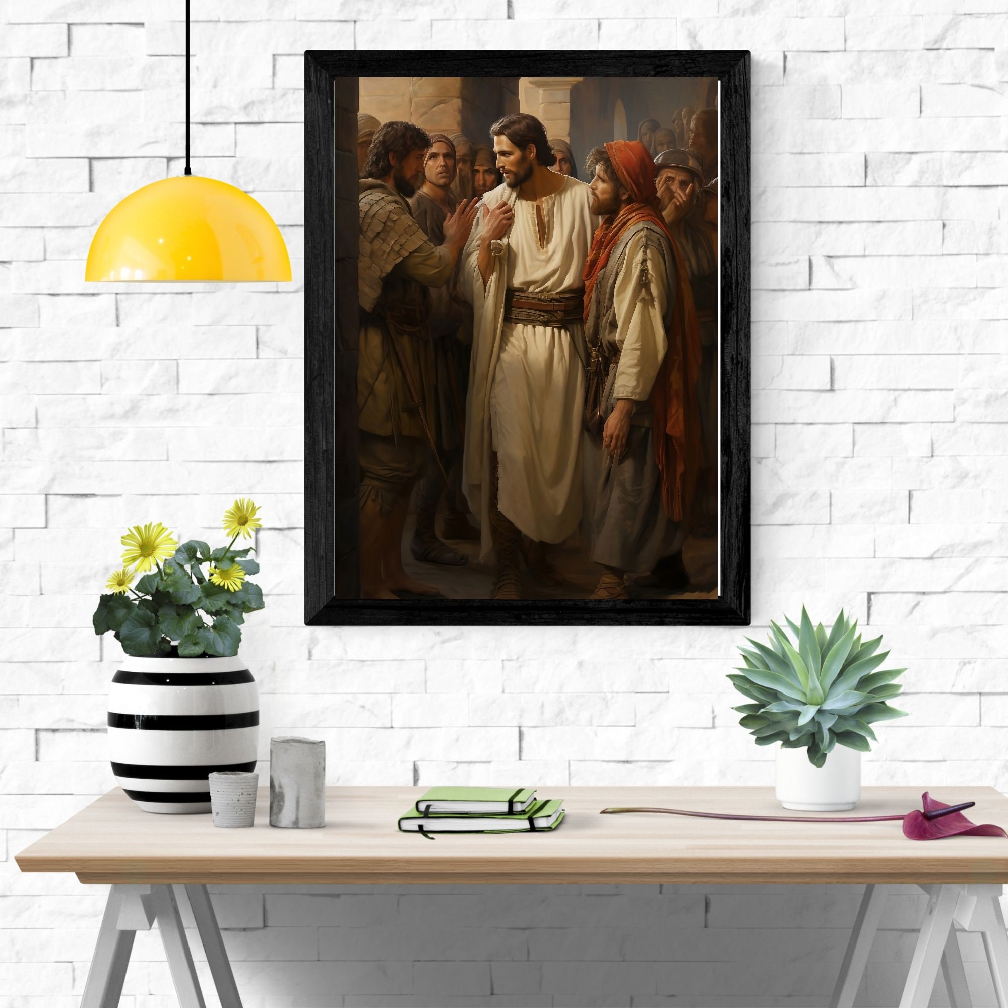 Judas Iscariot Betraying Christ Wall Art Judas Betrays Jesus With a ...