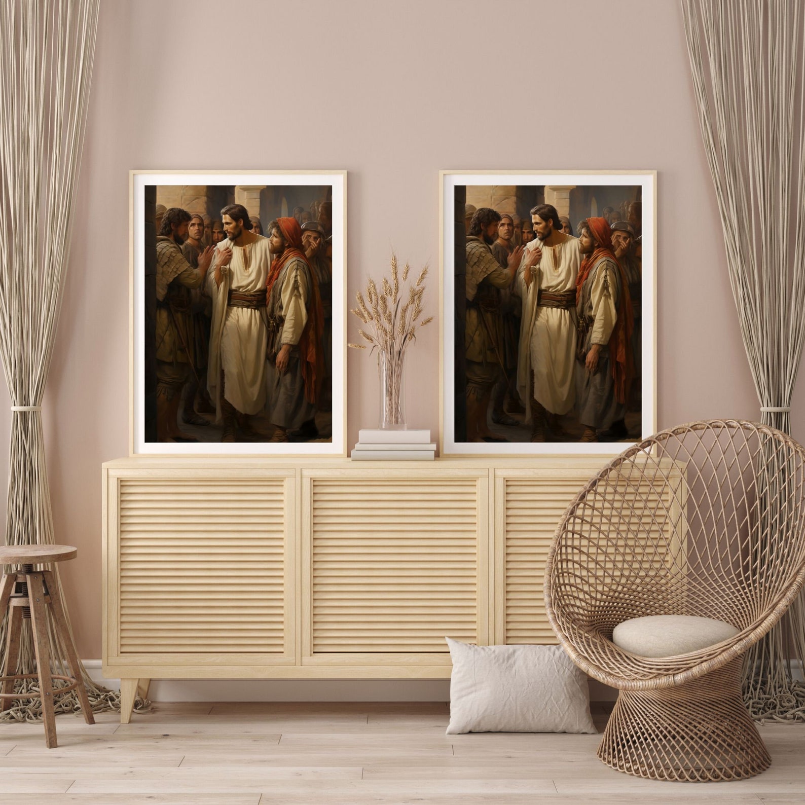 Judas Iscariot Betraying Christ Wall Art Judas Betrays Jesus With a ...