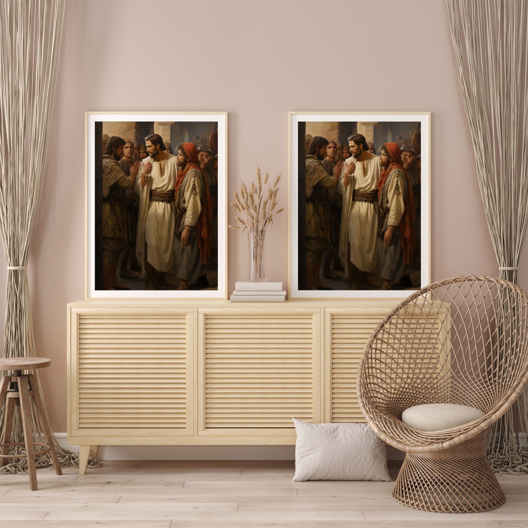 Judas Iscariot Betraying Christ Wall Art Judas Betrays Jesus With A