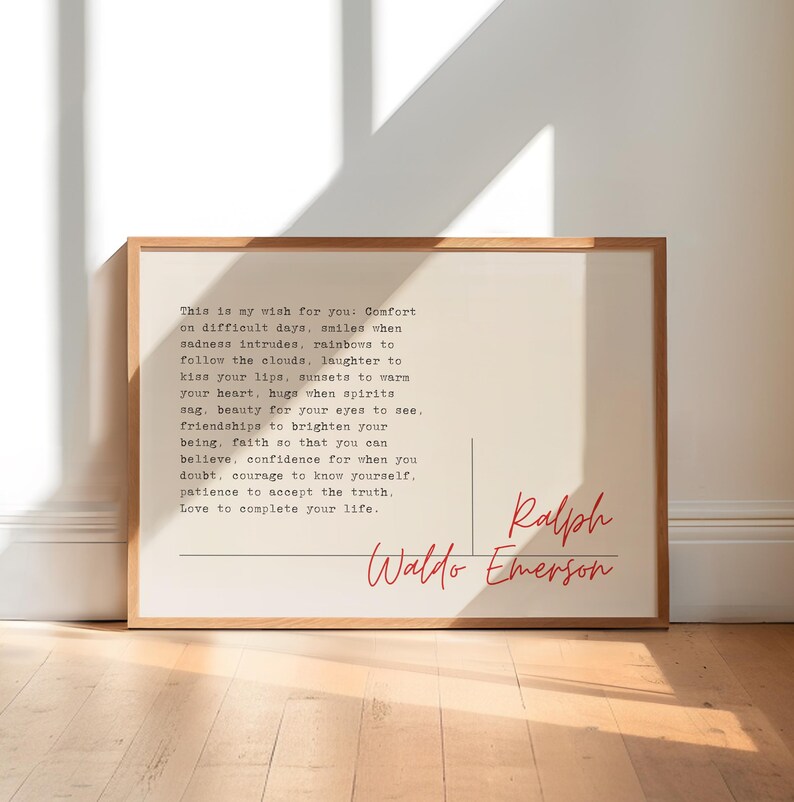 Ralph Waldo Emerson, "comfort on Difficult Days, Smiles When Sadness ...