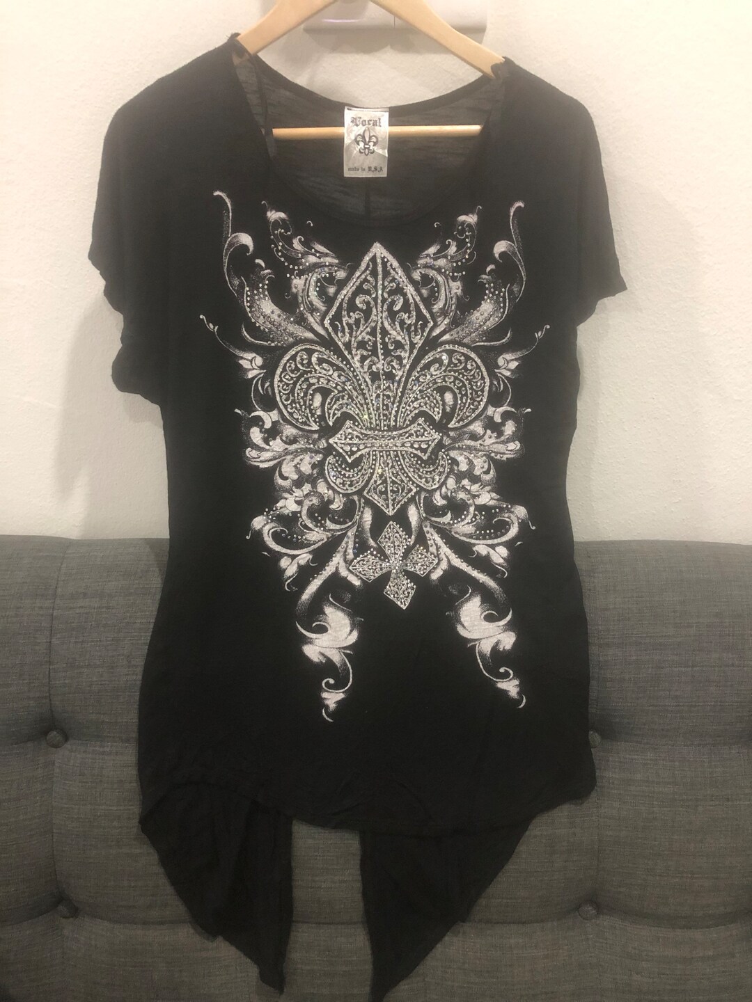 Vintage Women Tops,Pattern Vocal Usa,Gráfico con camisetas de parpadeo ...
