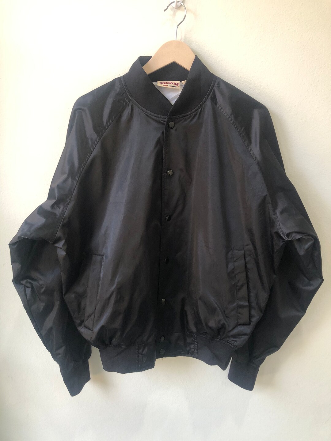 Vintage Westark Satin Lined Baseball Jacket Streetwear - Etsy