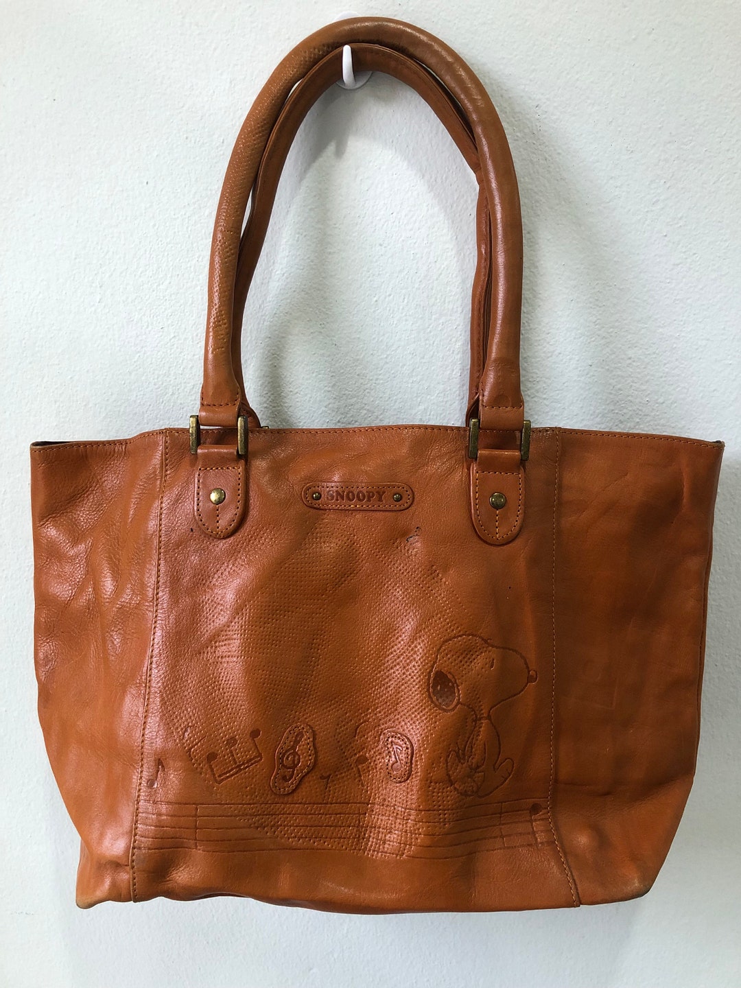 Snoopy Peanuts Leather Tote Bags / Shoulders Bag - Etsy
