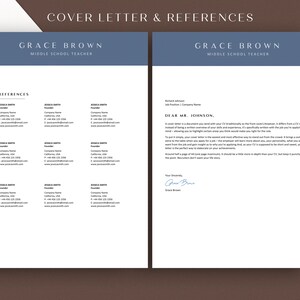 Elementary Teacher Resume Template for Google Docs & Word | English ...