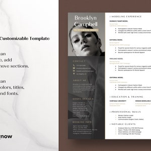 Professional Model Resume Template Pdf, Male/ Female Fashion Model ...