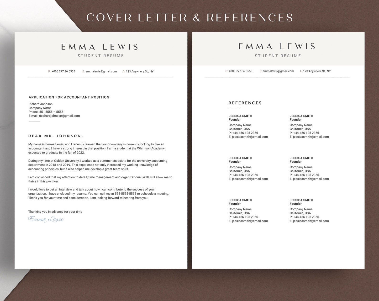 Resume Template for High School Students in Google Docs, Word and PDF ...