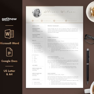 Executive Resume Template Google Docs & Word, Professional Cv Template ...