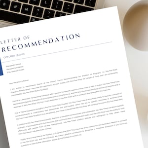 Personal Reference Letter Template Word & Apple Pages, Professional Job ...