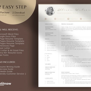 Executive Resume Template Google Docs & Word, Professional Cv Template ...