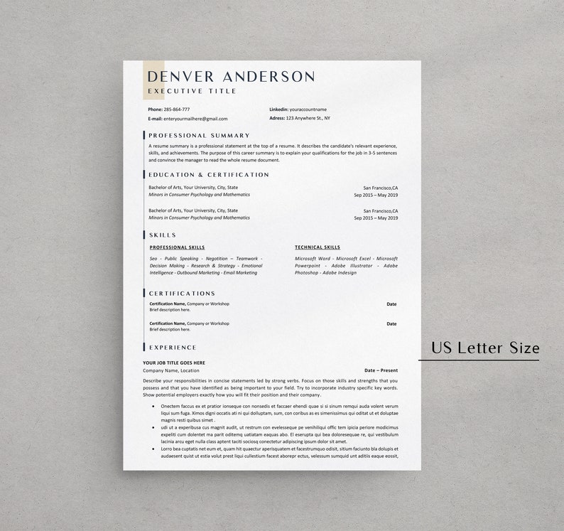 Ats Format Resume, Ats Compliant Resume Template Word, Clean Ats ...