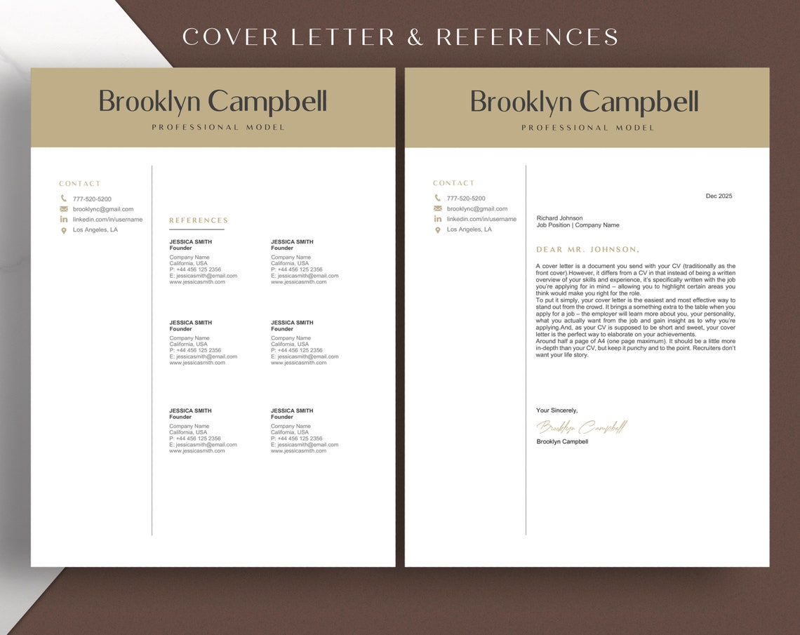 Professional Model Resume Template Pdf, Male/ Female Fashion Model ...