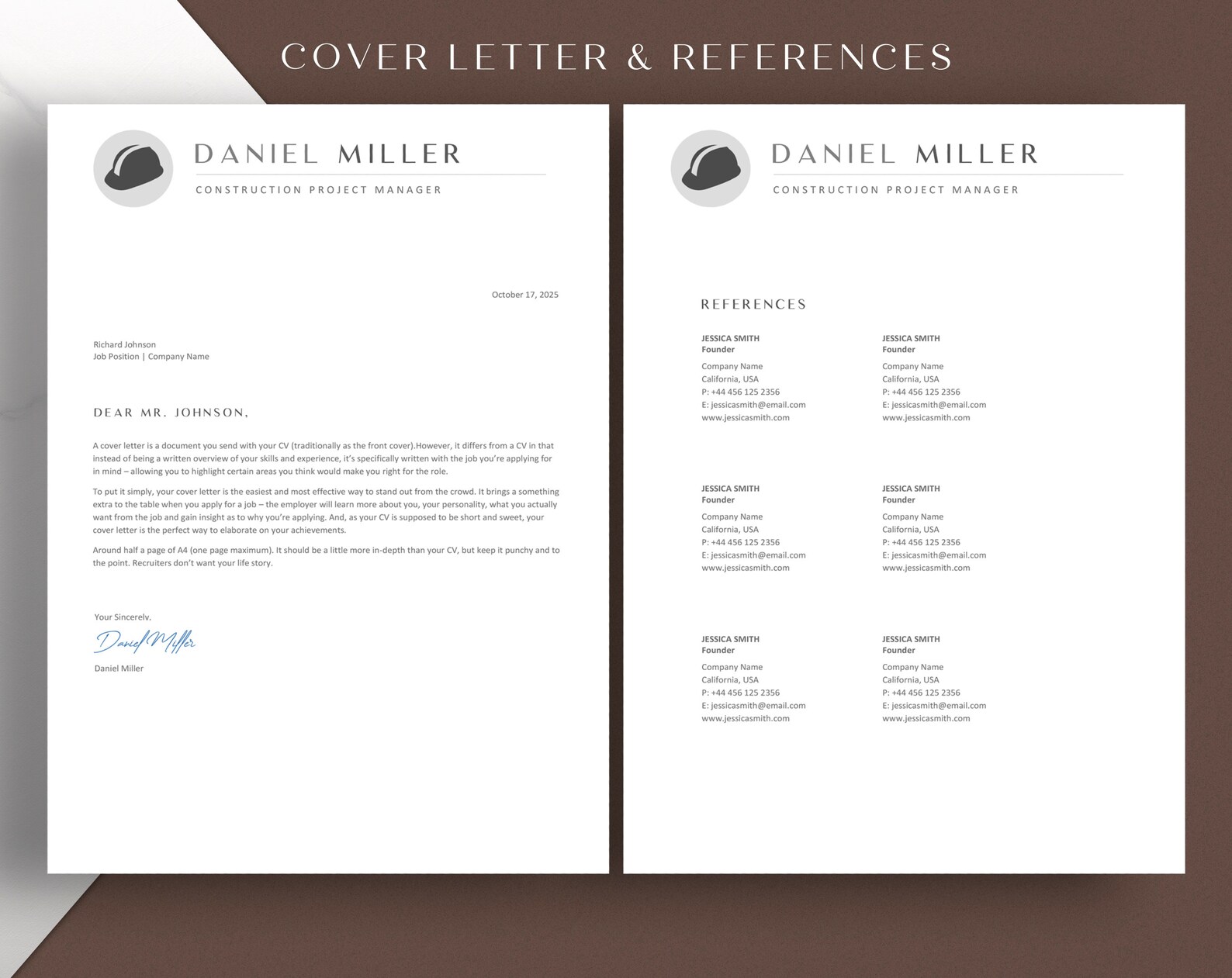 Senior Construction Project Manager Resume Word Template, Assistant ...