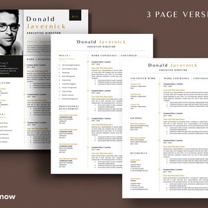 Executive Director Resume Template Word & Google Docs, Creative Sales ...