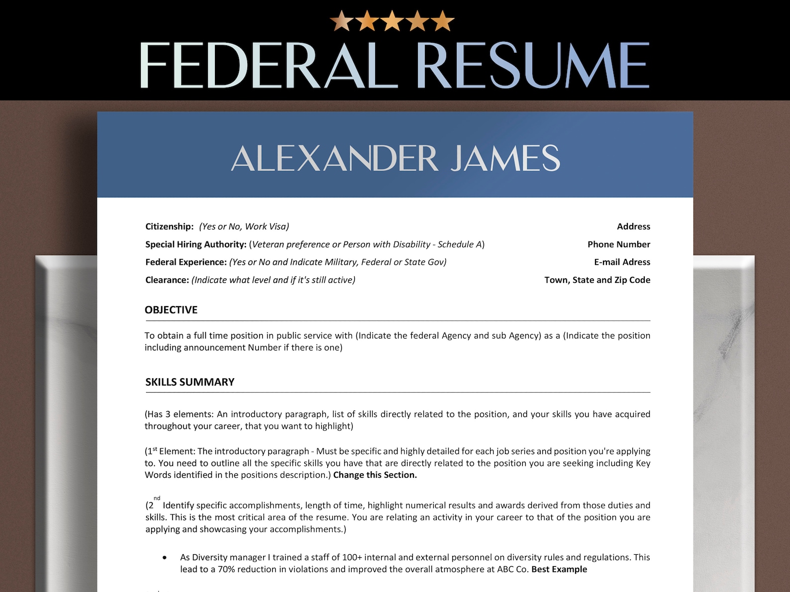 Federal Resume Templates Word, Resume Federal Government Format, Best ...