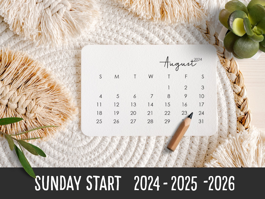 Mini Calendar 2024, 2025, 2026, 3x2 Inches, Printable Desk Calendar ...