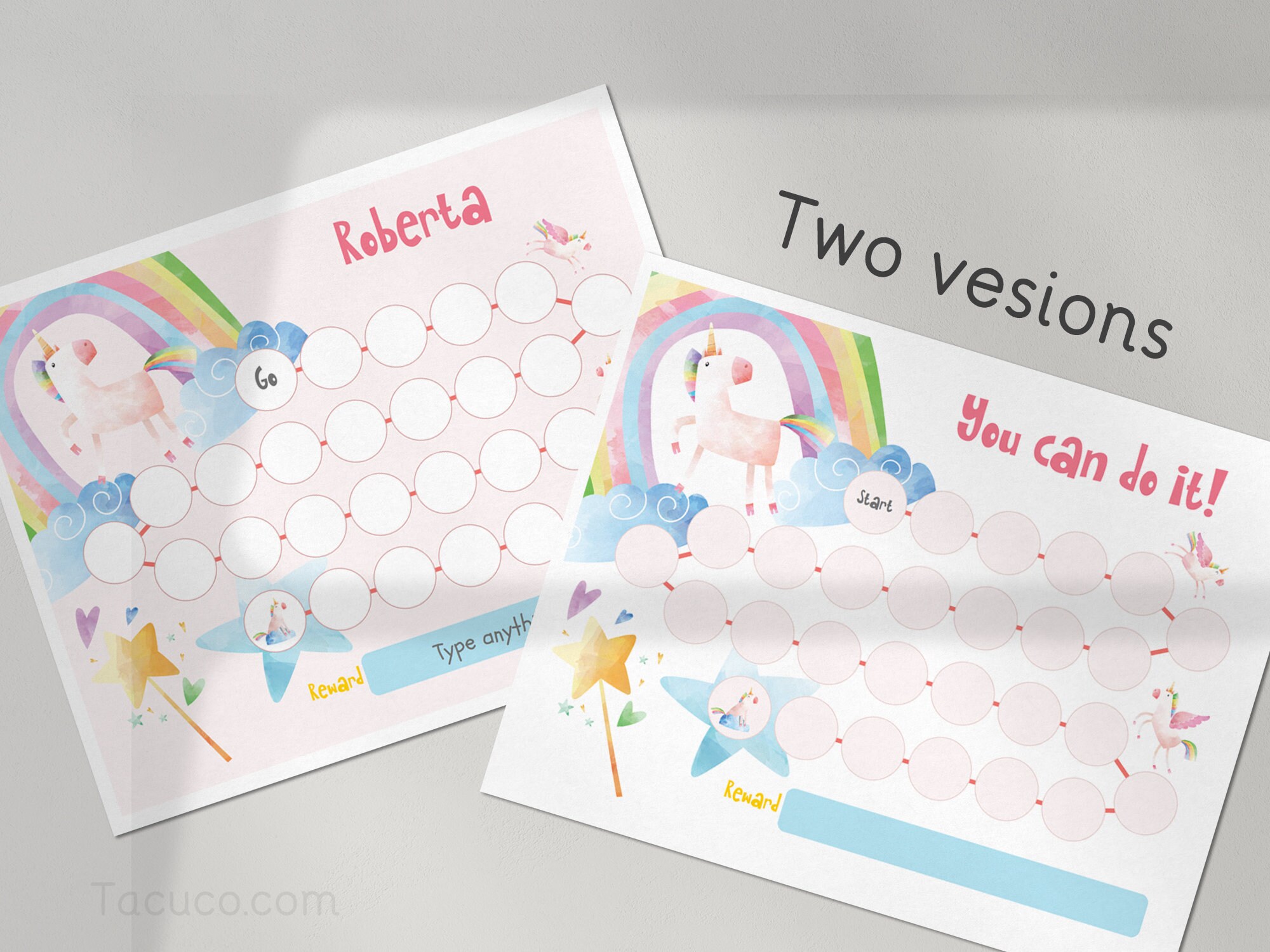 Unicorn Reward Chart Progress Chart Kids Routine Sticker - Etsy Canada