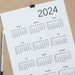2024 Calendar, Monday Start, Week Number, Yearly Calendar - Etsy