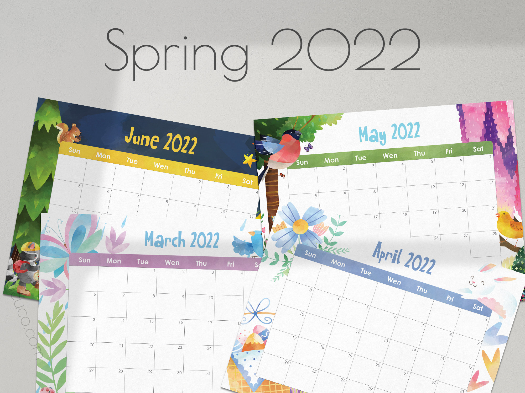 March April May June 2022 Calendar