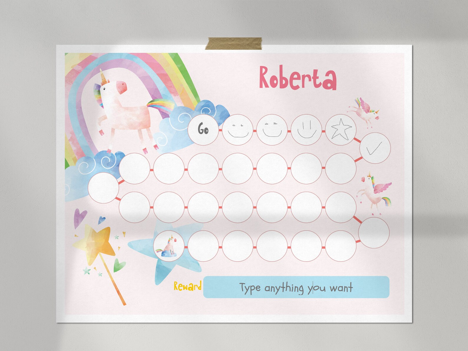 Unicorn Reward Chart Progress Chart Kids Routine Sticker - Etsy Canada