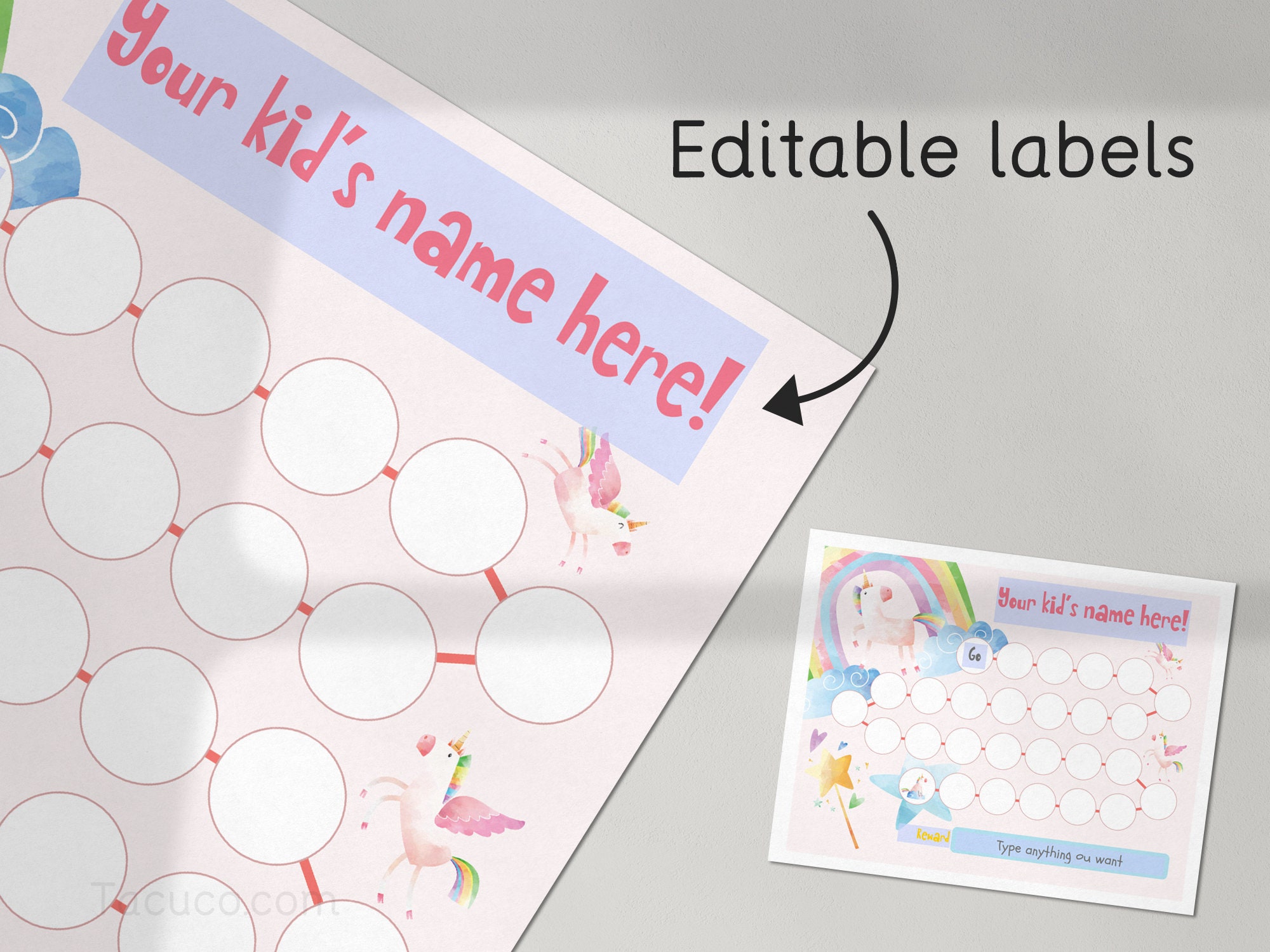 Unicorn Reward Chart Progress Chart Kids Routine Sticker - Etsy Canada