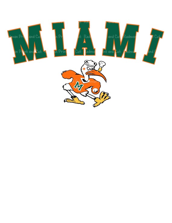 Papercraft cut file University of Miami sublimation vinyl print and cut ...