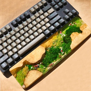 Handmade River Koi Pond Resin Wrist Rest, Wood Keyboard Rest - Etsy
