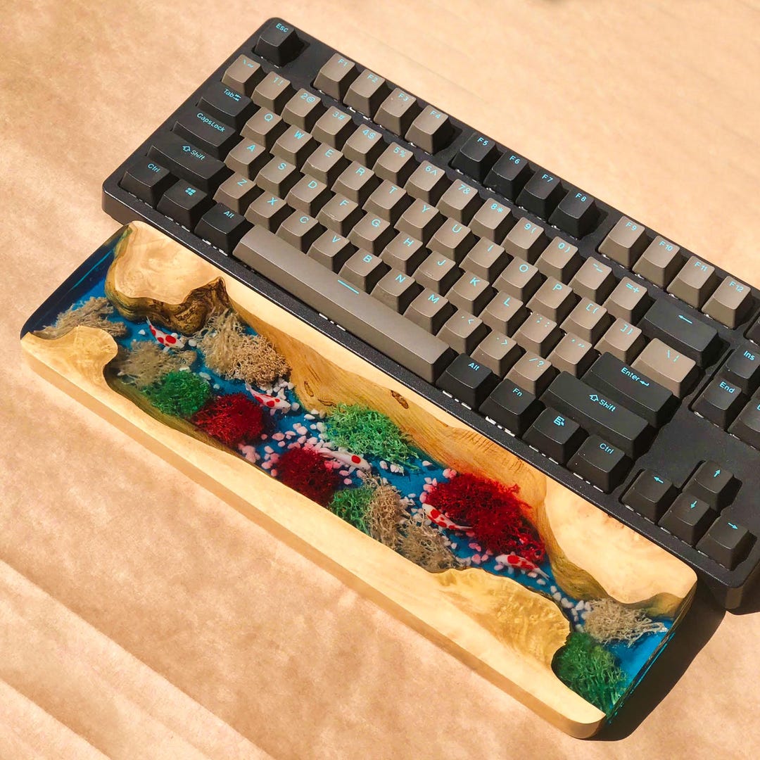 Blue River Koi Fish Wrist Rest,resin Aquarium Wrist Rest,resin River ...