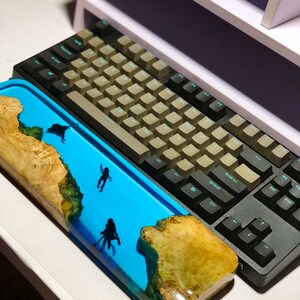 Custom Wood and Resin Wrist Rest,wood Resin Wrist Rest,keyboard Wrist ...