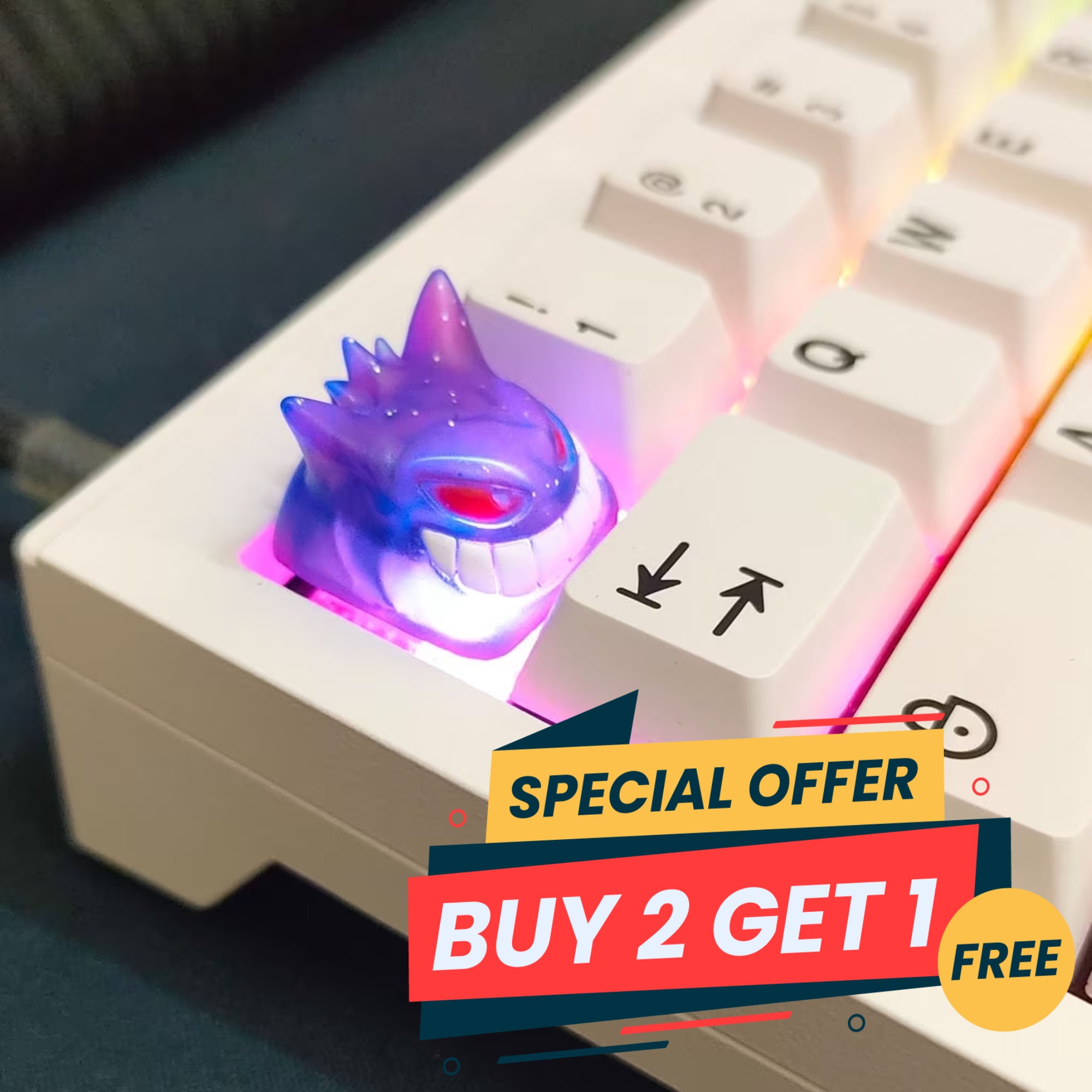 Gengar Resin Keycappokemon Keycapcustom Pokemon Keycaps - Etsy