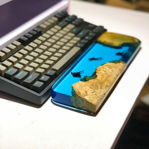 Custom Wood and Resin Wrist Rest,wood Resin Wrist Rest,keyboard Wrist ...