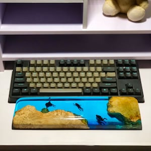 Custom Wood and Resin Wrist Rest,wood Resin Wrist Rest,keyboard Wrist ...